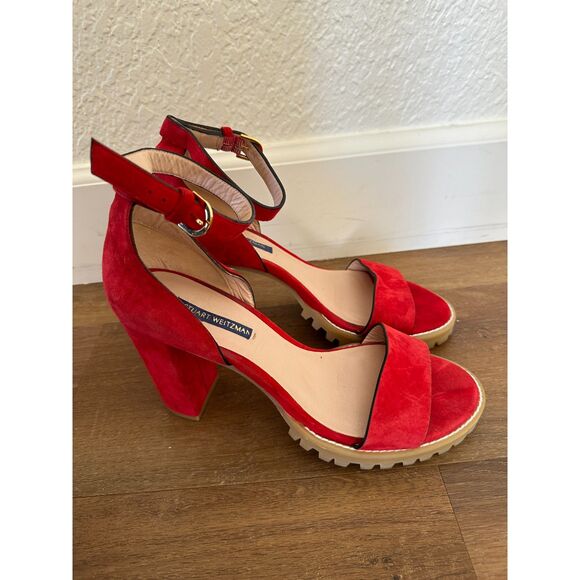 Stuart Weitzman | Shoes | Stuart Weitzman Winona Womens Red Sandals ...
